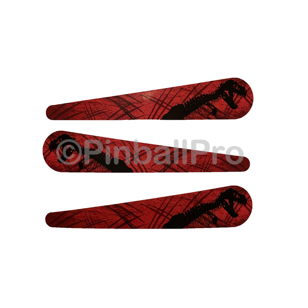Red T Rex Flipper Bat Decals - Pinballpro.com