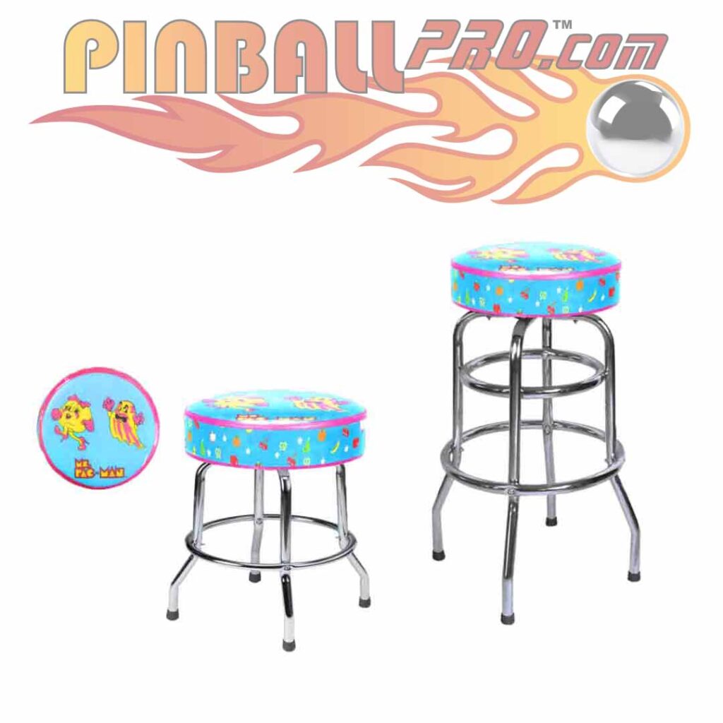 Ms. Pac-Man Swivel Stool - Pinballpro.com