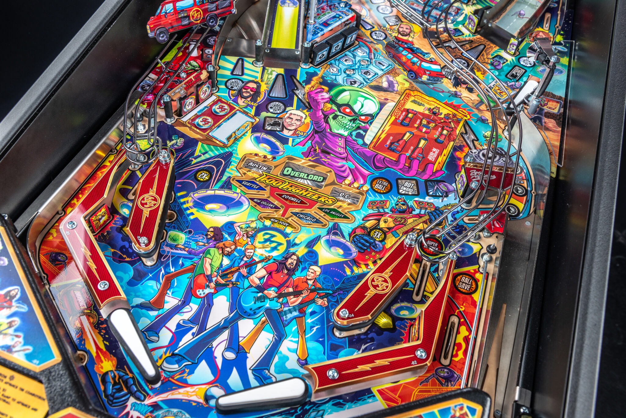Foo Fighters Pro Pinball Machine from Stern - Pinballpro.com